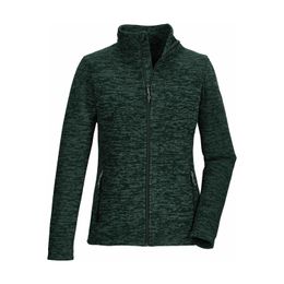 Fleecejacke Killtec "KOW 113 WMN KNT FLC JCKT", Damen, Gr. 42, grün (dunkelgrün), Oberstoff: 100% Polyester, sportlich, Jacken, Strickfleecejacke, Stehkragen, Comfort-Stretch, Zipper-Taschen