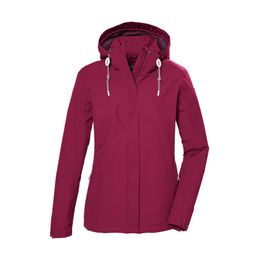 Outdoorjacke Killtec "KOS 61 WMN JCKT", Damen, Gr. 36, rot (weinrot), Oberstoff: 100% Polyester, Futter: 100% Polyester, sportlich, Jacken, Wasserdicht, atmungsaktiv, abnehmbare Kapuze, nachhaltige Herstellung