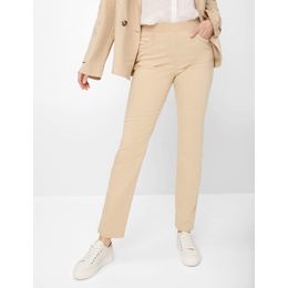 Chinohose RAPHAELA BY Brax "Style PAMINA FUN", Damen, Gr. 36K (18), Kurzgrößen, beige (natur), 86% Baumwolle, 10% Elastomultiester, 4% Elasthan, Hosen