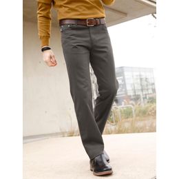 5-Pocket-Hose, Herren, Gr. 52, Normalgr&ouml;&szlig;en, grau (anthrazit), 98% Baumwolle, 2% Elasthan, unifarben, lang, Hosen 5-Pocket-Hose