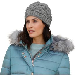 Damen Strickmütze grau, Größe 0
