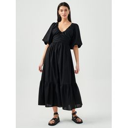 St MRLO Kleid 'LUCA TIERED DRESS' Damen Gr&ouml;&szlig;e 46 schwarz Winterkleid