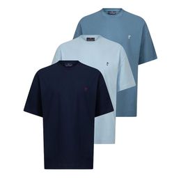 Jacey Quinn 3 PACK of Oversize T-Shirt Herren Größe XL blau / dunkelblau