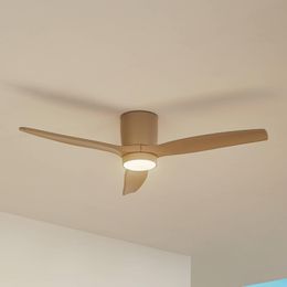 LUCANDE LED-Außen-Deckenventilator Sorin, beige, DC, leise