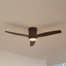 LUCANDE LED-Außen-Deckenventilator Sorin, schwarz, DC, leise