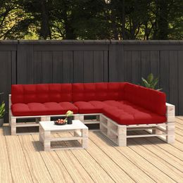 vidaXL Palettensofa-Kissen 7 Stk. | Farbe: Rot