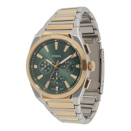 Fossil Analoguhr 'Everett' Herren Größe One Size gold / dunkelgrün / silber