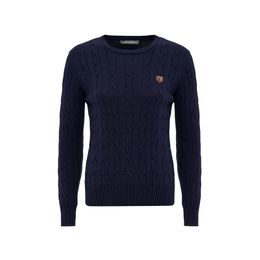 Jacey Quinn Pullover Damen Gr&ouml;&szlig;e XXL royalblau / braun