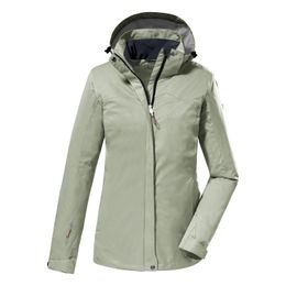 Outdoorjacke Killtec "KOS 133 WMN JCKT", Damen, Gr. 46, helles salbei, Obermaterial: 100% Polyester, sportlich, Langarm verstellbar mit Klettverschluss, Jacken