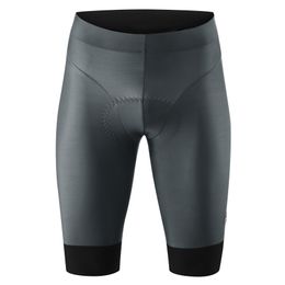 Fahrradhose Gonso "SQlab GO M", Herren, Gr. L, Normalgr&ouml;&szlig;en, grau (dunkelgrau), 80% Polyamid, 20% Elasthan, Hosen Fahrradhose, Herren Radhose mit Sitzpolster, kurze moderne Radlerhose, Tight Fit