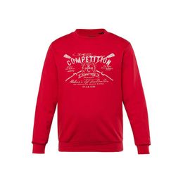 Men Plus Sweatshirt Herren Gr&ouml;&szlig;e 7XL rot / naturwei&szlig;