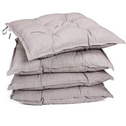 Detex Sitzkissen 4er-Set Creme meliert 45x45x8cm