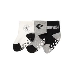 Converse Socken M&auml;dchen Gr&ouml;&szlig;e 17/20 graumeliert / schwarz / wei&szlig;