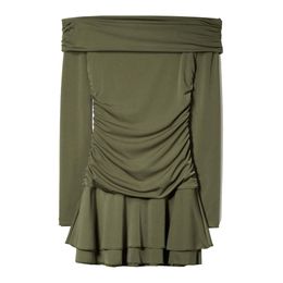 Bershka Kleid Damen Gr&ouml;&szlig;e 34 khaki Winterkleid