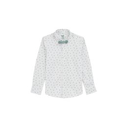 WE Fashion Hemd Jungen Größe 146/152 mint / dunkelgrün / weiß
