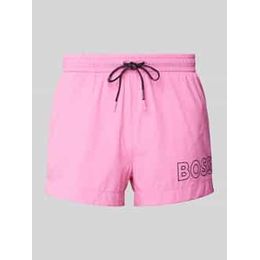 BOSS Relaxed Fit Badeshorts mit Label-Print Modell 'Mooneye'