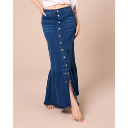 BE GOLD Denim-Maxi-Rock