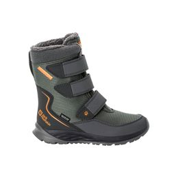Winterboots Jack Wolfskin "POLAR BOOT TEXAPORE HIGH VC K", Kinder, Gr. UK10-EU28, Normalschaft, grün (slate, grün), Main Material 100% Polyamide Second Material Lining Sole 100% Rubber/ EVA, Schuhe