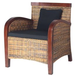 vidaXL Sessel Rattan Handgeflochten