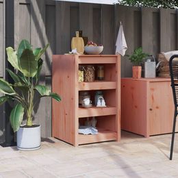 vidaXL Outdoor-Küchenschrank Massivholz Douglasie Natürliches Douglasie | Größe: 55 x 55 x 92 cm | Modell: 3 Einlegeböden