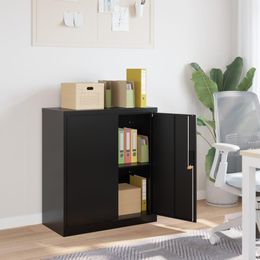 vidaXL Aktenschrank 79X40X90 Cm Stahl | Farbe: Schwarz