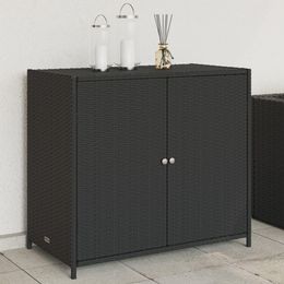 vidaXL Gartenschrank 83X45X76 Cm Poly Rattan | Farbe: Schwarz