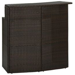 vidaXL Garten-Bartisch 120X55X110 Cm Poly Rattan | Farbe: Braun