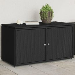 vidaXL Gartenschrank 110X55X60,5 Cm Poly Rattan | Farbe: Schwarz