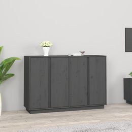 vidaXL Sideboard 120X35X80 Cm Massivholz Kiefer | Farbe: Grau