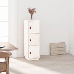 vidaXL Highboard 34X40X108,5 Cm Massivholz Kiefer | Farbe: Weiß