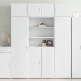 vidaXL Highboard 80X42,5X185 Cm Holzwerkstoff | Farbe: Weiß