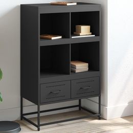 vidaXL Highboard Senf 68X39X111,5 Cm Stahl | Farbe: Schwarz