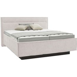 Polsterbett Musterring "JustB SC 100", beige (creme, weiß), B:200cm H:115cm L:215cm, Polyester 53%, Polyacryl 40%, Viskose 7%, Betten, inklusive Matratze und Lattenrost, verschiedene Härtegrade und Farben