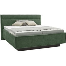 Polsterbett Musterring "JustB SC 100", grün (hellgrün), B:200cm H:115cm L:215cm, Polyester 53%, Polyacryl 40%, Viskose 7%, Betten, inklusive Matratze und Lattenrost, verschiedene Härtegrade und Farben