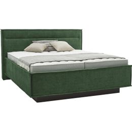 Polsterbett Musterring "JustB SC 100", grün (hellgrün), B:200cm H:115cm L:215cm, Polyester 53%, Polyacryl 40%, Viskose 7%, Betten, inklusive Matratze und Lattenrost, verschiedene Härtegrade und Farben
