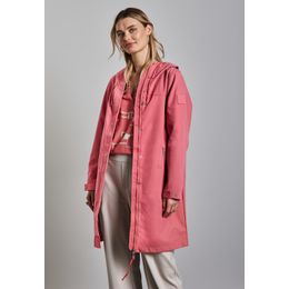 Kurzjacke Street One, Damen, Gr. 34, light coral pink, Web, Obermaterial: 68% Baumwolle, 32% Nylon; Futter: 100% Polyester, unifarben, casual, normal kniefrei, ohne Ausschnitt, Langarm Bündchen, Jacken, wasserabweisend