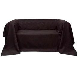 vidaXL Micro-Suede Sofaüberwurf Tagesdecke | Farbe: Braun | Größe: 140 x 210 cm