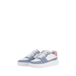 Tom Tailor Denim Damen Flache Sneaker mit leichtem Plateau, weiß, Uni, Gr. 37