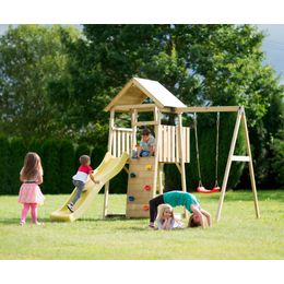 Spielturm WENDI TOYS "WENDI TOYS Biene", bunt (natur, gelb, rot), Spieltürme, KinderB:270cm H:270cm T:280cm, Holz, BxTxH: 270x280x270 cm, B:270cm H:270cm T:280cm