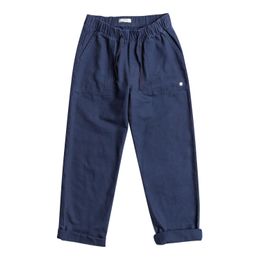 Cargohose Roxy "Me And My Girls Canvas", Kinder, Gr. 10(140-148cm), blau (mood indigo), 100% Baumwolle, Hosen