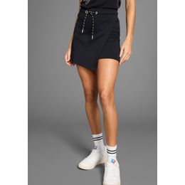 Hosenrock Kangaroos "Skirt", Damen, Gr. 32, schwarz, Interlock, Obermaterial: 100% Baumwolle, unifarben mit Farbeinsatz, casual, bequem kurz, Röcke, vorne Rock- hinten Short - NEUE KOLLEKTION