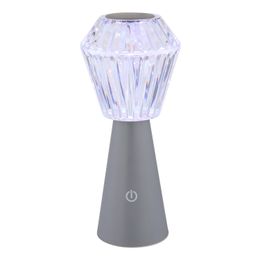 Globo Polimi Tischleuchte LED Silber, 1-flammig, Farbwechsler