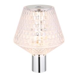 Globo Gixi Tischleuchte LED Chrom, Transparent, Klar, 1-flammig
