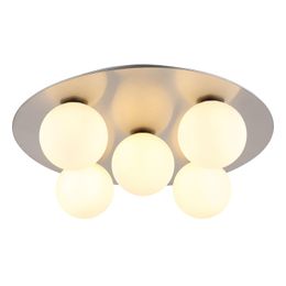 Globo Riha Deckenleuchte Nickel-Matt, 5-flammig