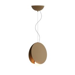 Fabbian Hängelampe Akoya, bronze, Ø30cm, 3000K, 1-10Vdimmbar