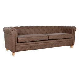 Esprit Home Dreisitzer-Sofa Home ESPRIT Braun Vintage 216 X 78 X 70 cm