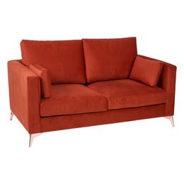 Bigbuy Home Zweisitzer-Sofa Ziegel 170 x 98 x 97 cm Holz