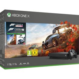 Microsoft Xbox One X 1000GB - Schwarz + Forza Horizon 4 + Forza Motorsport 7