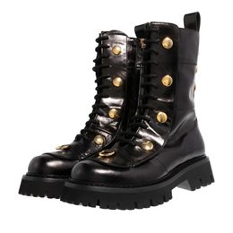 Moschino Stiefel & Boots - Snap Button - Gr. 39 (EU) - in Schwarz - f&uuml;r Damen