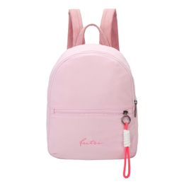 Cityrucksack Fritzi aus Preussen "Jimbo", Gr. B: 10cm, rosa, Nylon, Kunstfaser, unifarben, casual, Rucksäcke, mit abnehmbarem Schlüsselanhänger